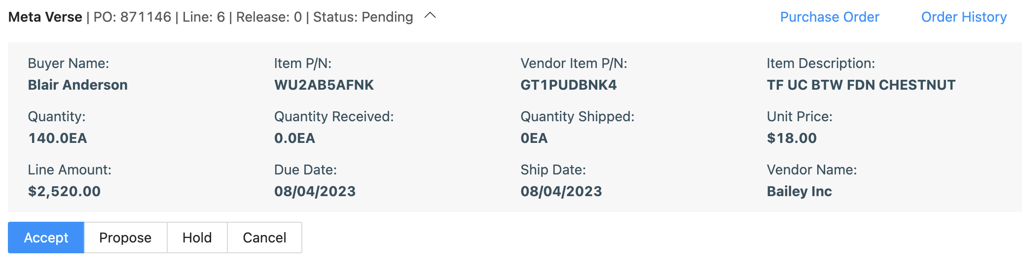 Confirming new orders - accept, propose changes, or cancellations in ...