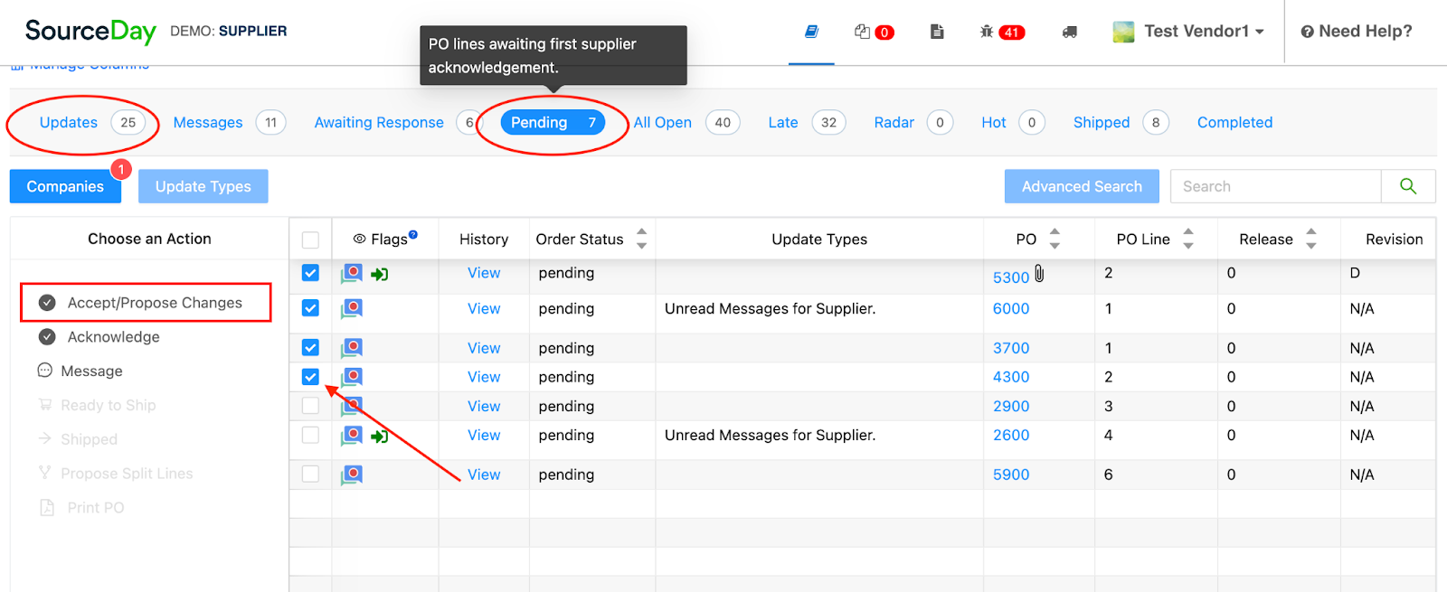 Manage POs from the dashboard - Quick start – SourceDay