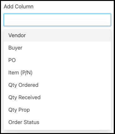 Search features on the PO Dashboard – SourceDay