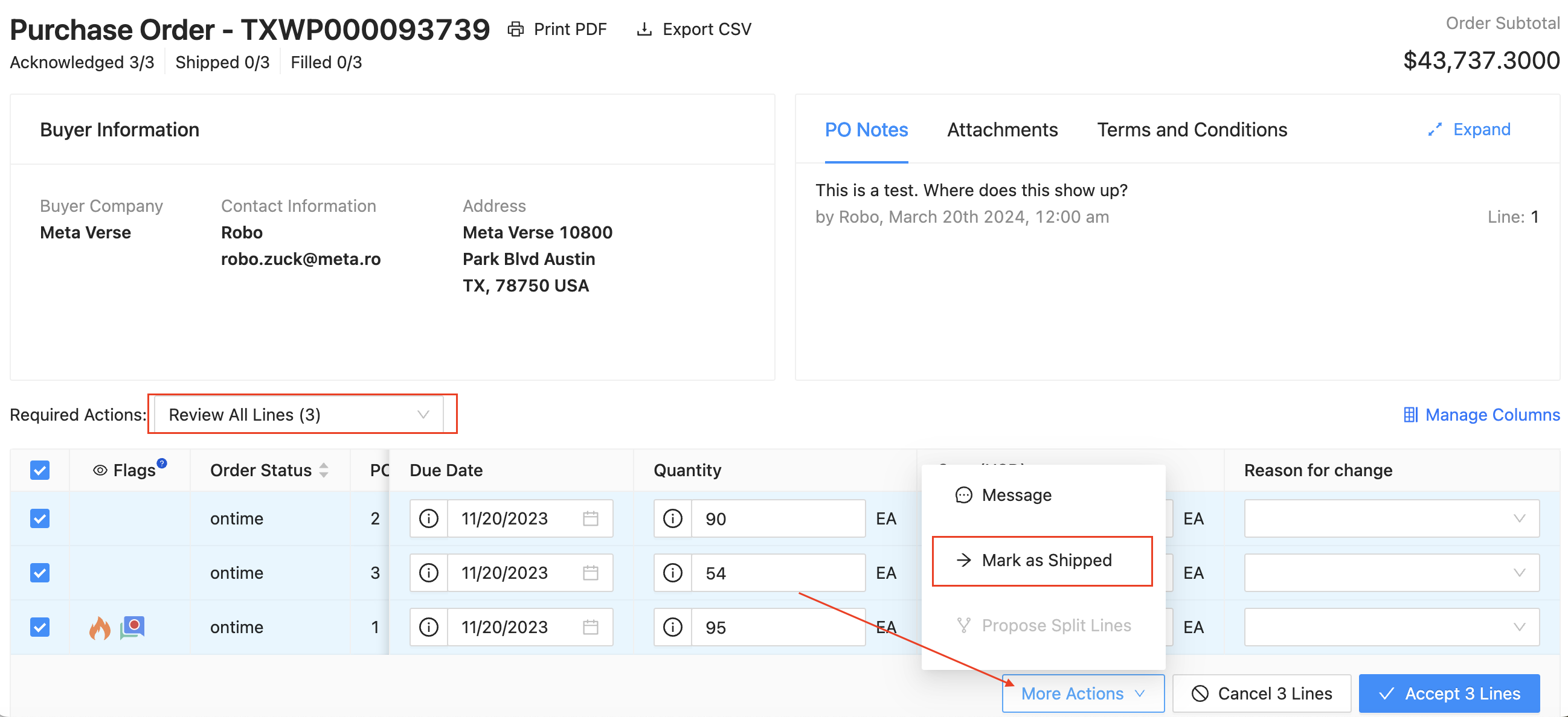 Adding shipping information by email – SourceDay
